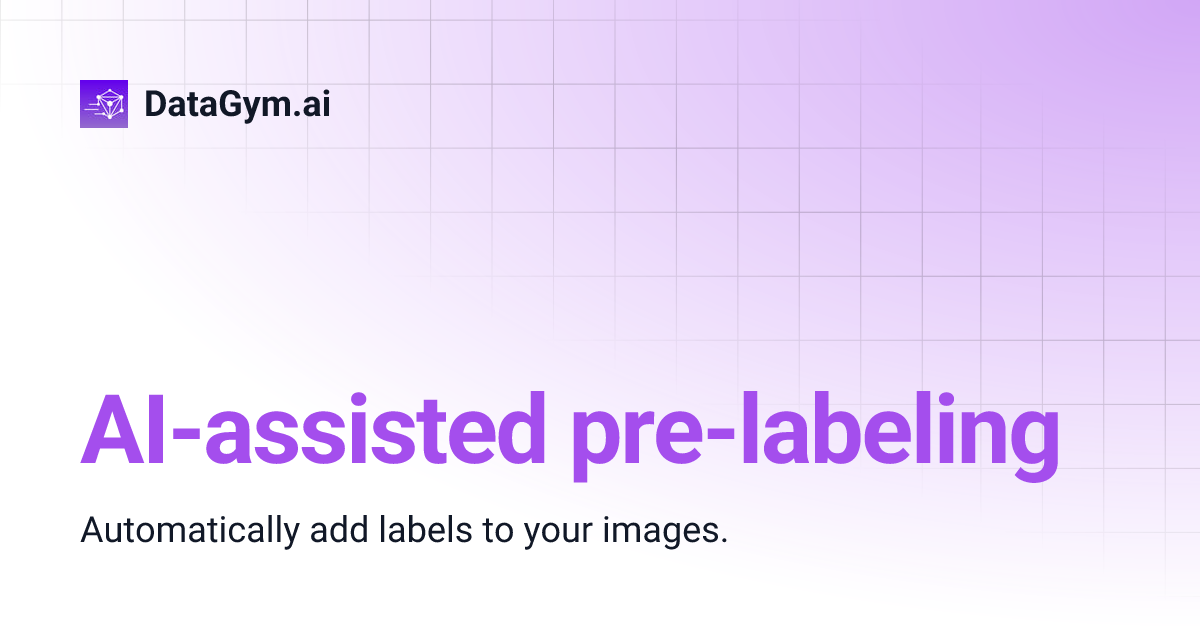 AI-assisted pre-labeling | DataGym.ai
